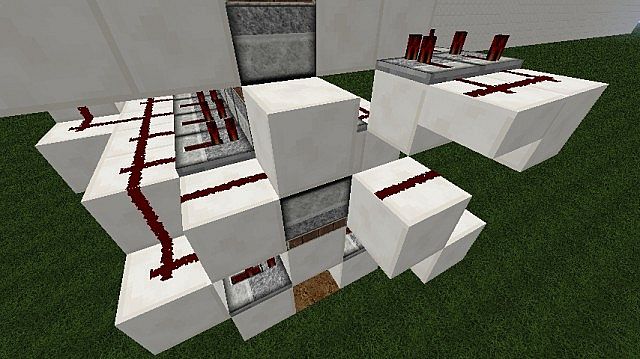 "X" x 7 x 8 Redstone Triple Piston Extender Door Minecraft Map