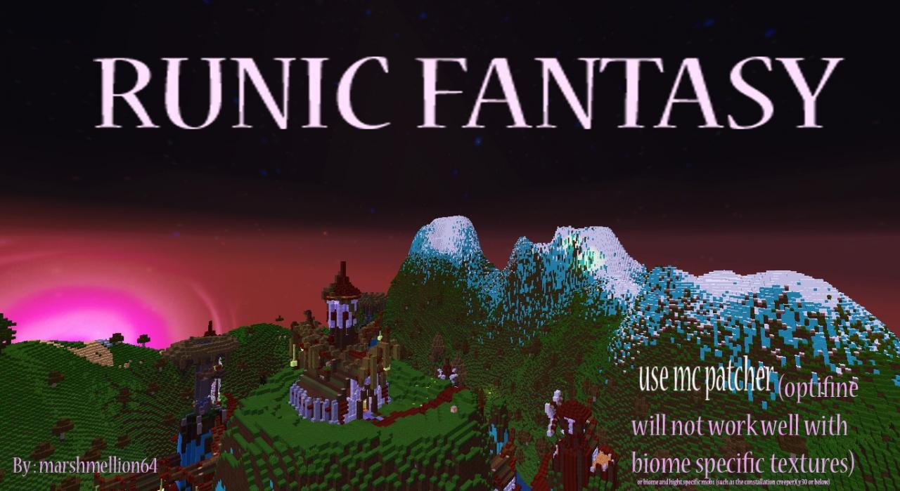 Runeic Fantasy (high fantasy) Minecraft Texture Pack