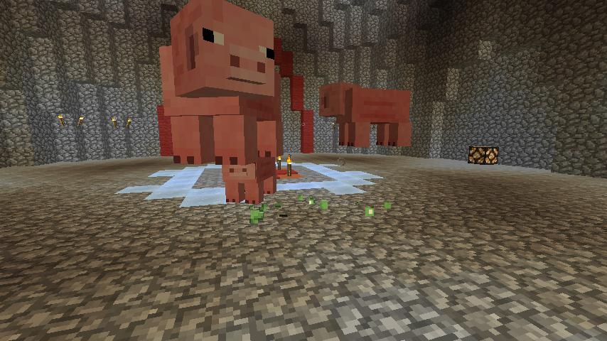 Jumping Pigs and More! A Redstone Contraption Minecraft Map