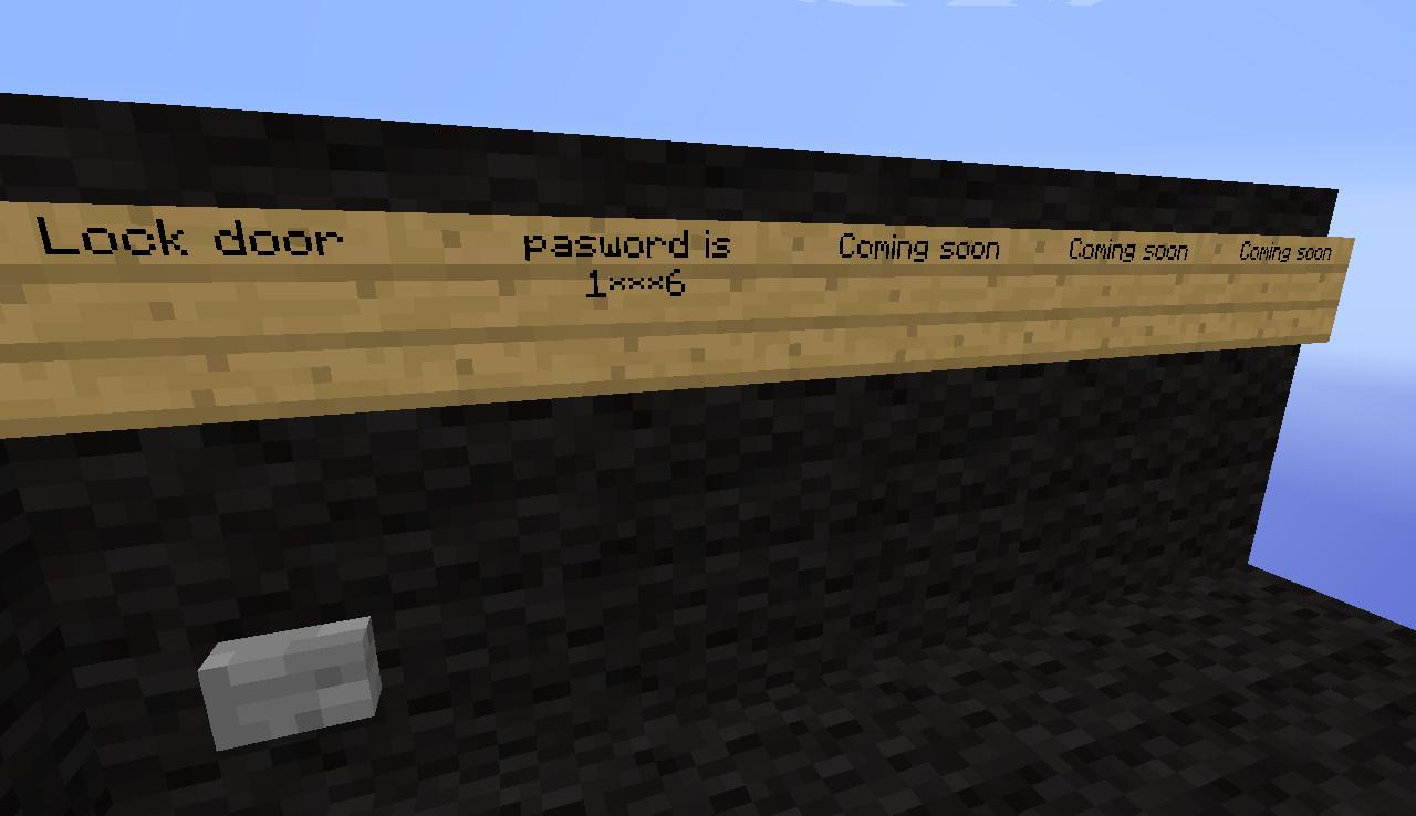 Combination lock with wireless - RakaLegendCraft Minecraft Map