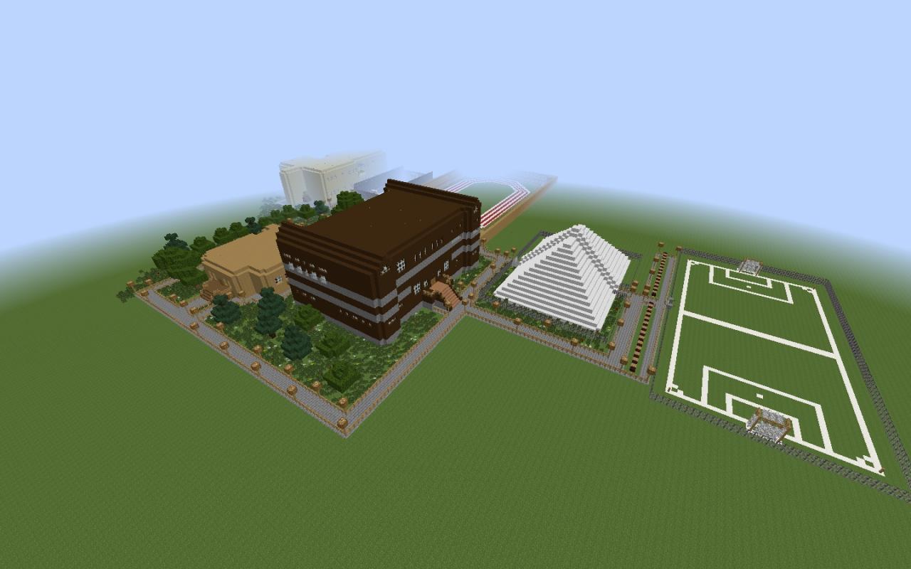School Campus Project With Many Buildings Minecraft Map