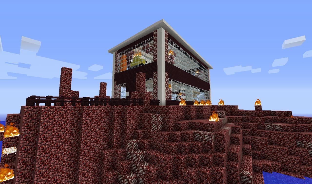 Nether Island House Minecraft Map