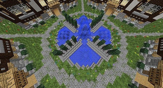 Small Castle with Courtyard Minecraft Map