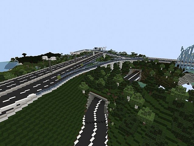 highway interchange Minecraft Map