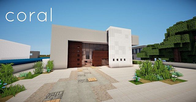 Coral I Modern House Minecraft Map