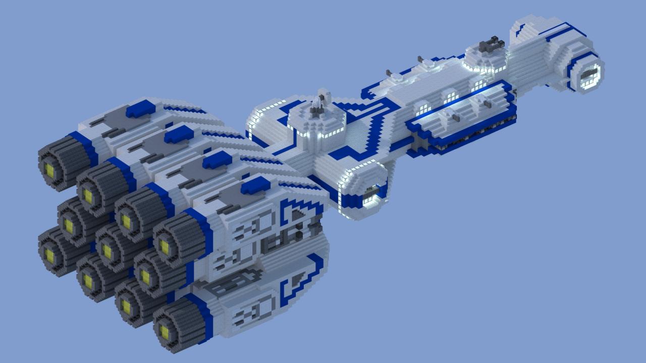 StarWars- CR90 corvette Sundered Heart Minecraft Map
