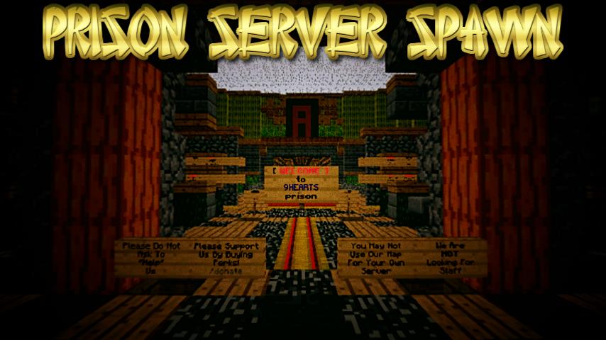 The Prison Server Project - SPAWN BY 9HEARTS Minecraft Map