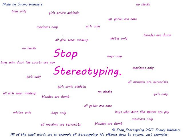 ♫ωнιsкεяs♫ Stop Stereotyping. ~Popreel~