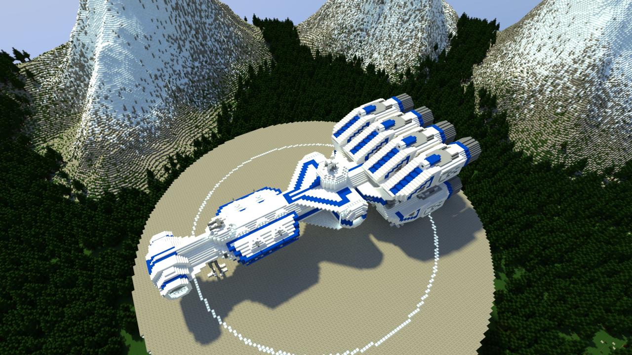 StarWars- CR90 corvette Sundered Heart Minecraft Map