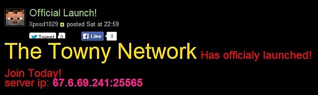 The Towny Network Minecraft Server