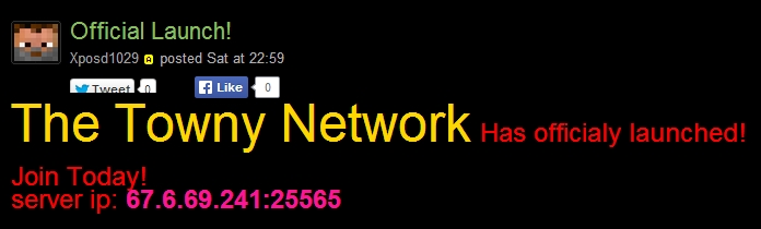 The Towny Network Minecraft Server