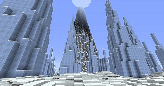 Discworld, at a roughly 1:1000 scale Minecraft Map