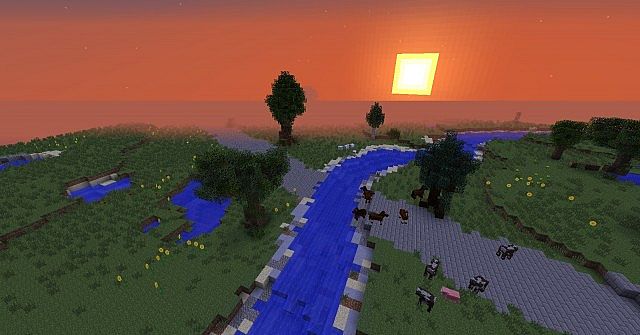 Discworld, at a roughly 1:1000 scale Minecraft Map