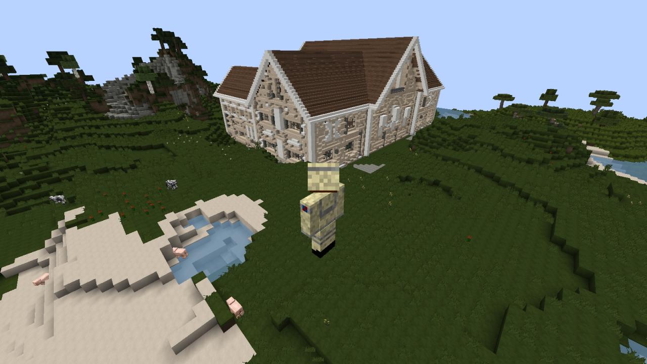 Traditional Sandstone-Themed Mansion Minecraft Map