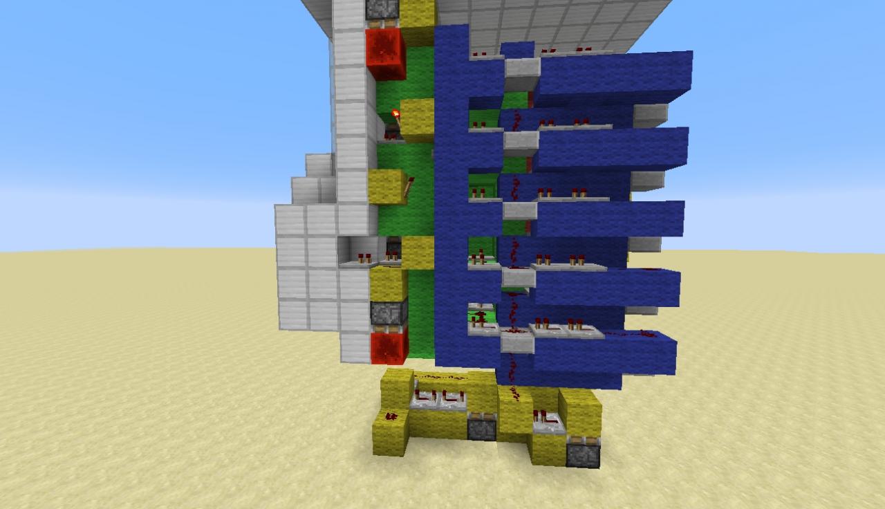 Piston Elevators And Doors Minecraft Map