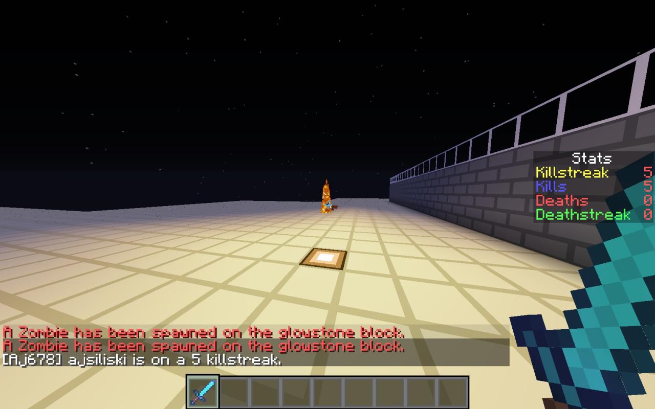 Kill streaks and Death streaks in Minecraft Minecraft Map