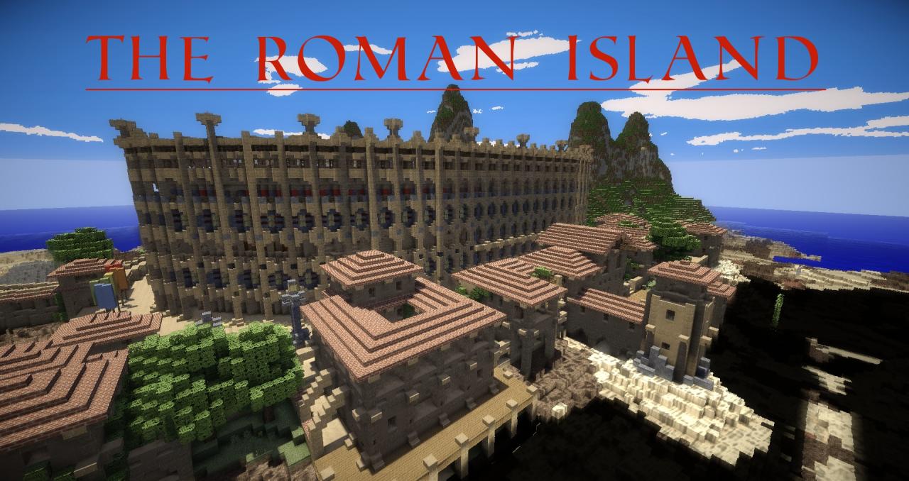 Ancient Roman Island + Colosseum Minecraft Map