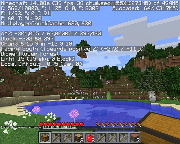 Seed: Desert with an beautiful Forest and a river crossing big plains ...