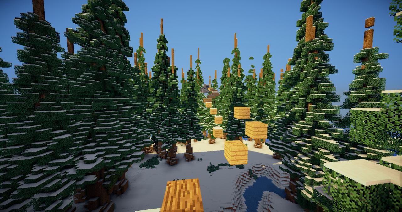 snow mountains parkour 2 Minecraft Map