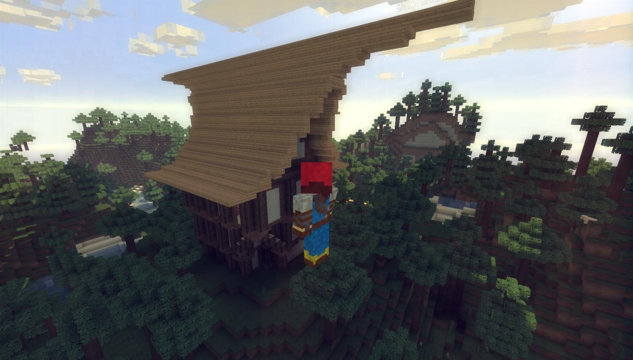 Huge Roof Medieval house Minecraft Map