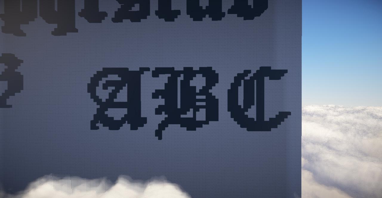 Old English Lettering [Schematic - Lowercase] Minecraft Map