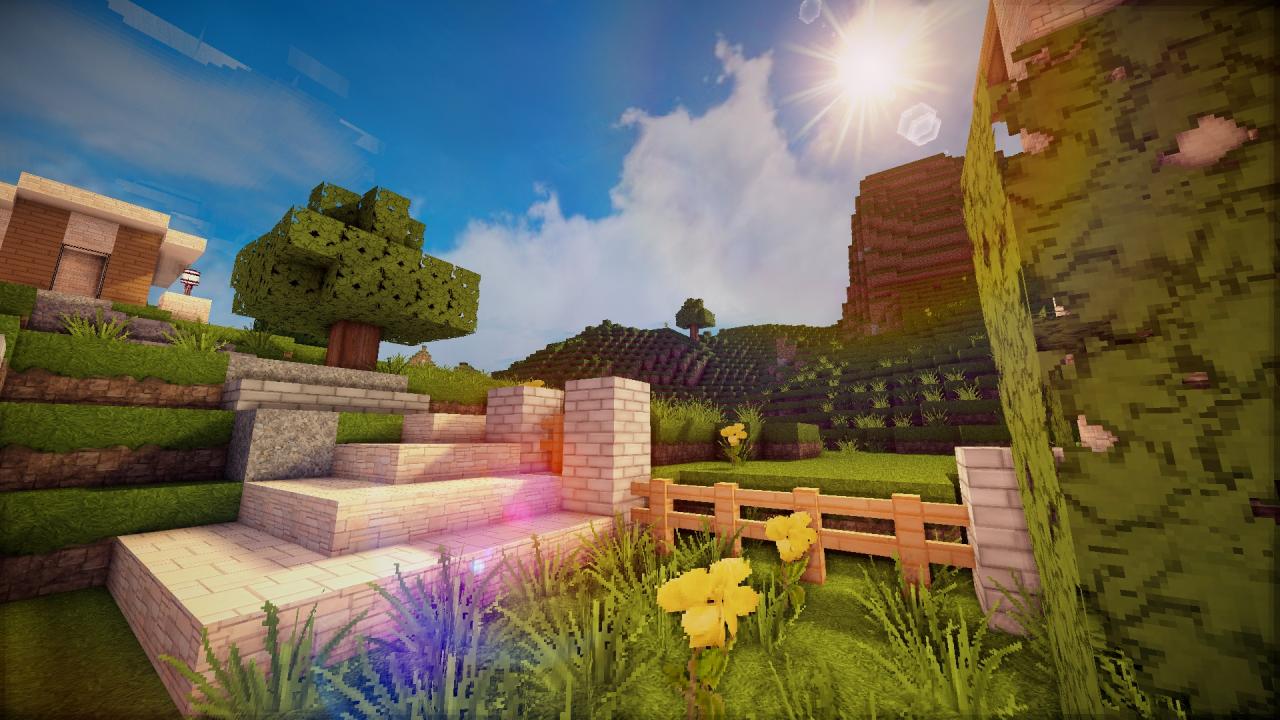 Minecraft Modern House with Garden and Amazing Landscape + DOWNLOAD ...
