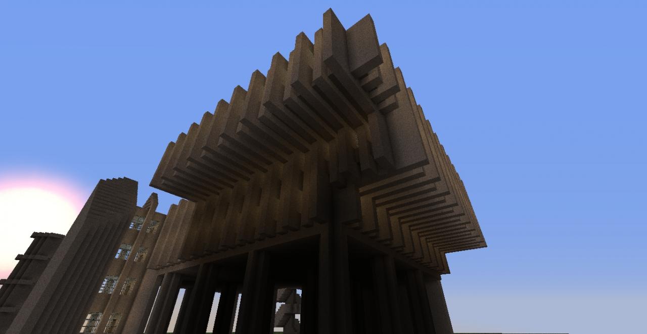 "Brutalist Style" Structure Minecraft Map