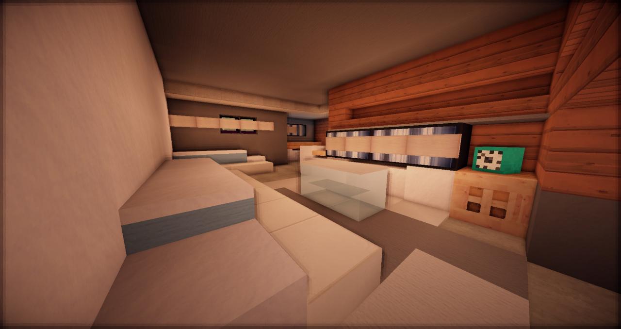 Cloud- a modern home- built on cubed community Minecraft Map