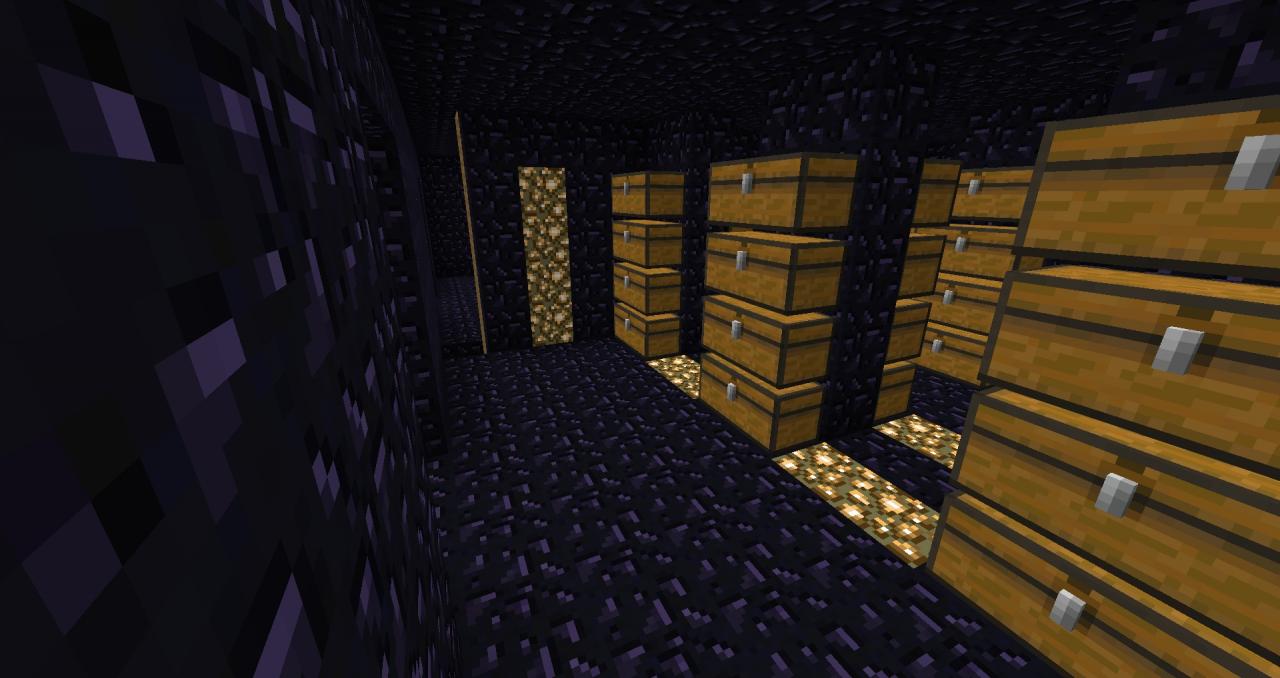 Big obsidian base Minecraft Map