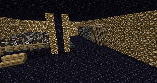 Big obsidian base Minecraft Map