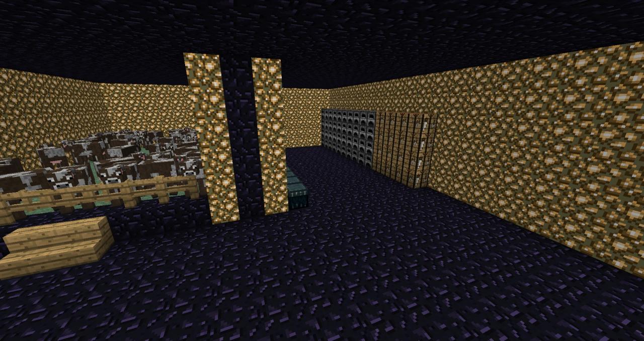 Big obsidian base Minecraft Map