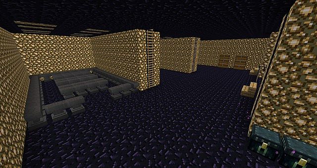 Big obsidian base Minecraft Map