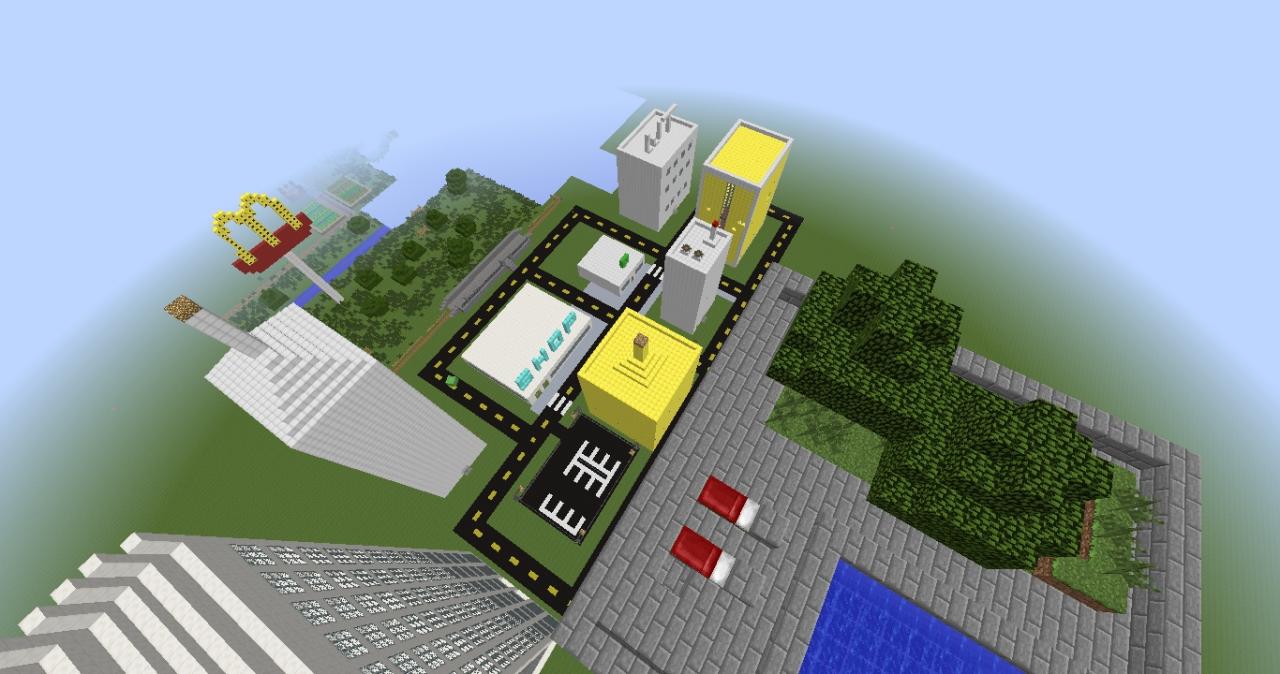 Minecraft City ( With Inside) Minecraft Map