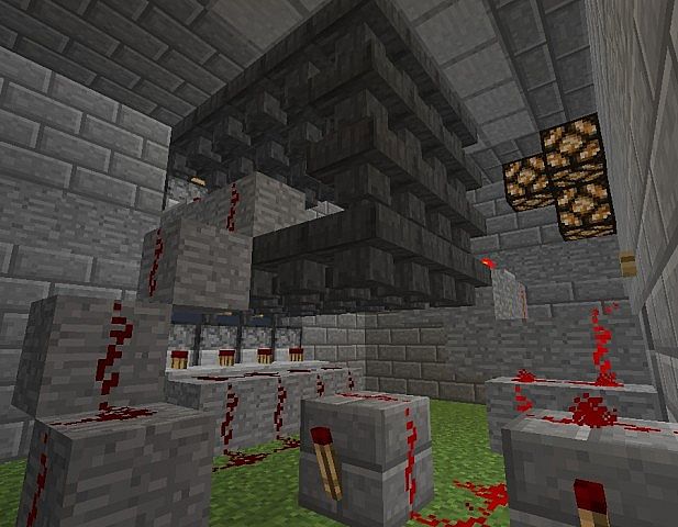 Fully automatic fire ball turret Minecraft Map