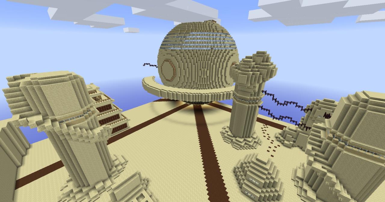 Redstone,pixelart and awesome buildings from Naruto Minecraft Map