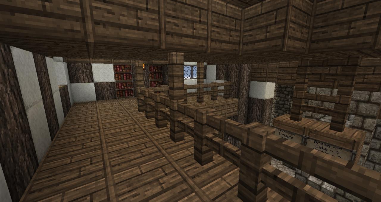 Medieval Bakery w/ interior. Minecraft Map