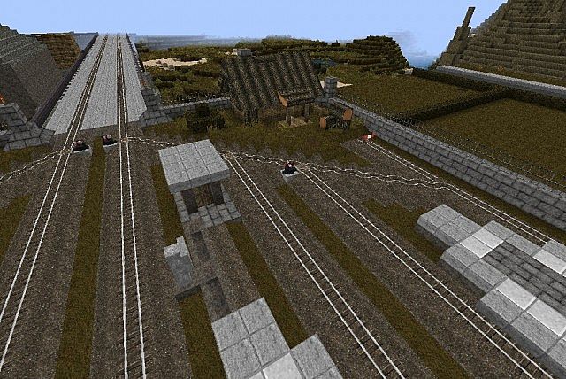 Oldschool realistic Train Station Minecraft Map