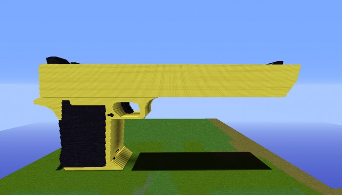 Giant gold desert eagle Minecraft Map