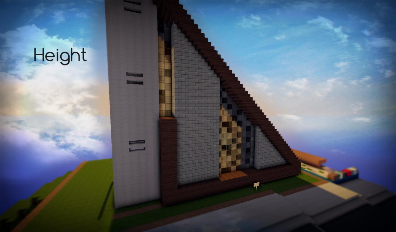 Height :: Modern A-Frame House Minecraft Map