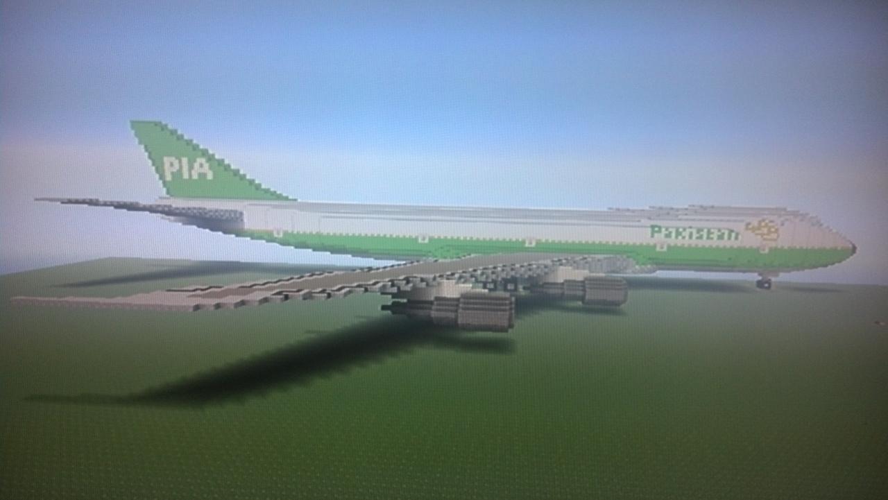 Minecraft Boeing 747-200 (PIA Airlines) Minecraft Map