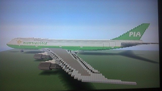 Minecraft Boeing 747-200 (PIA Airlines) Minecraft Map