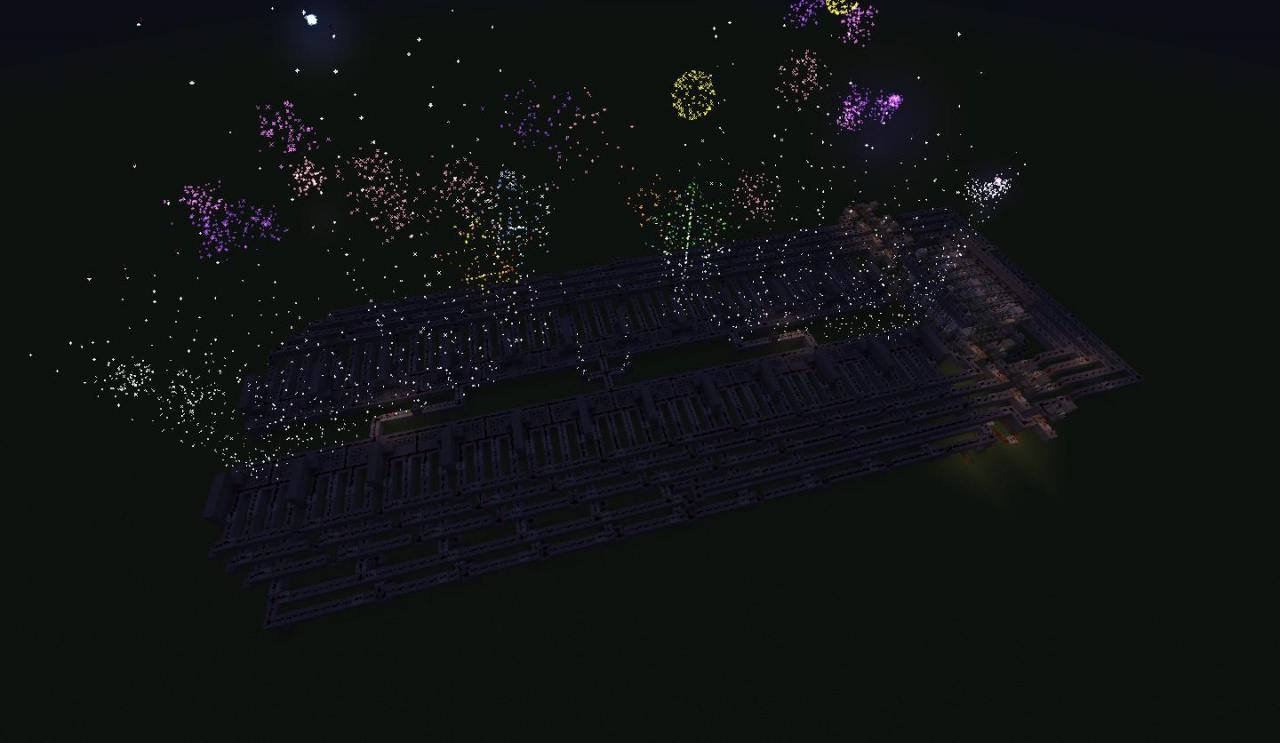 Minecraft Complex Fireworks Machine 02 - By fbaugusto - 1.7.4 Minecraft Map