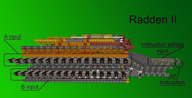 Radden II CPU 16-bit(with multiplication) Minecraft Map