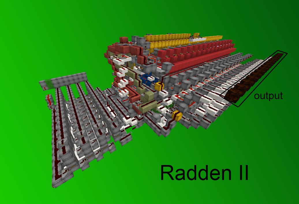 Radden II CPU 16-bit(with multiplication) Minecraft Map