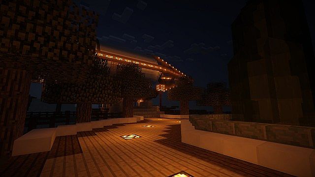 Flying server spawn with a steampunk theme Minecraft Map