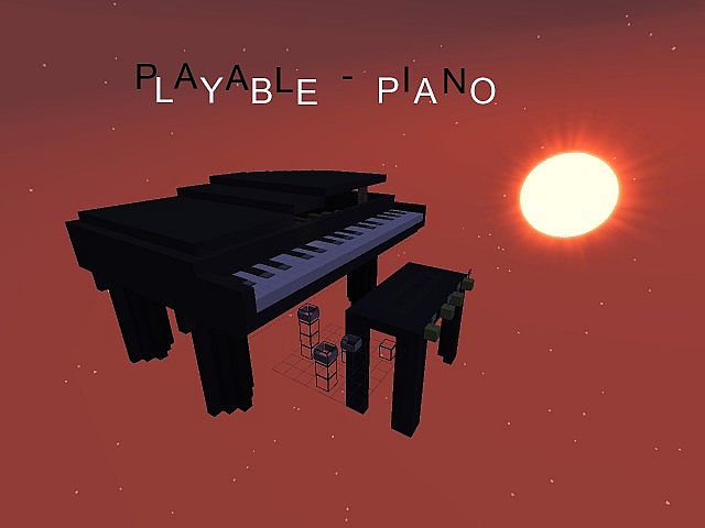 Playable Piano Minecraft Map