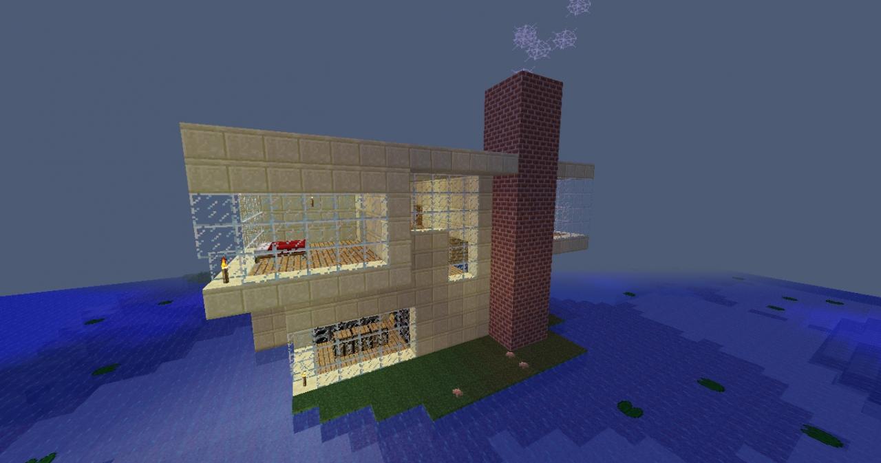 Modern Sandstone House Minecraft Map