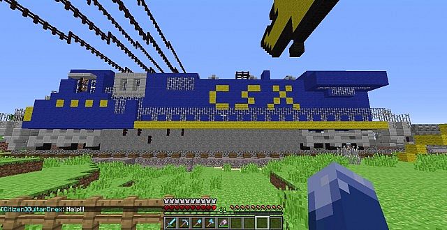 Diesel electric locomotive Minecraft Project