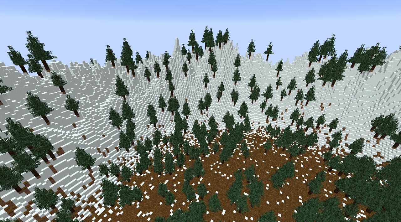 Hub Spawn: Taiga Themed Minecraft Map