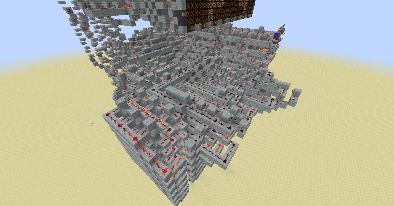 Redstone line rendering using Bresenham's line algorithm Minecraft Map
